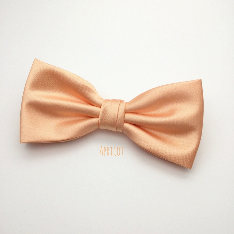 Mens Bow Tie Dark Apricot Bow Tie Satin Plain Solid Bowtie - Etsy UK