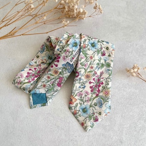 Hand Painted Floral Ties for Wedding Botanical Flower Necktie Spring ...