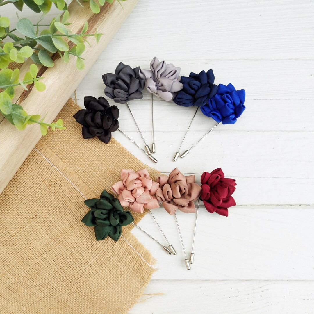 Men Lapel Pin, Flower Lapel Pin, Flower Wedding Lapel Pin, Buttonhole ...