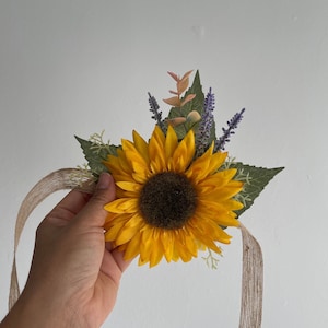 Sunflower Buttonhole for Wedding Pocket Boutonniere and Corsage Set ...