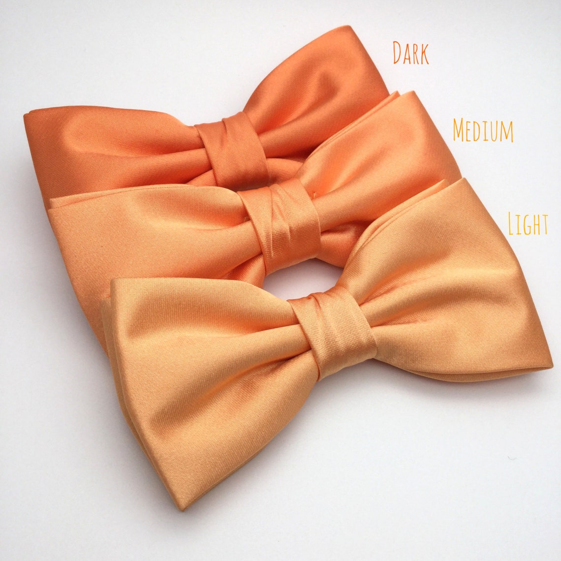 Men Bow Tie Mango Tango Orange Bow Tie Satin Plain Solid - Etsy UK