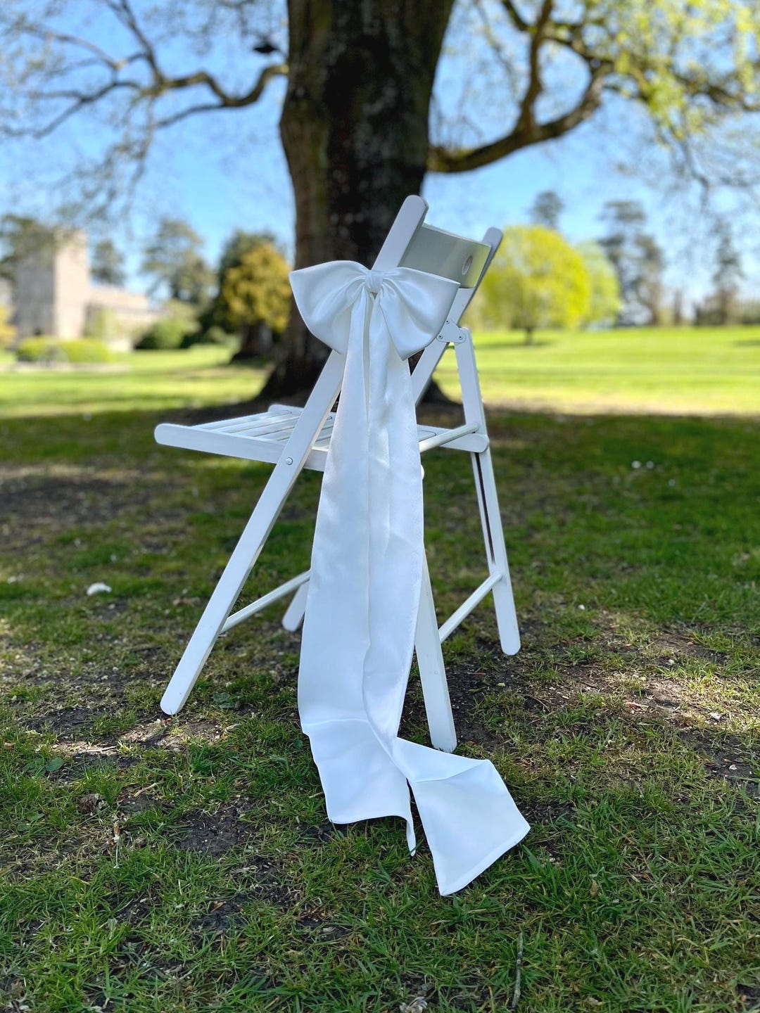 Ivory Bow for Aisle Chair Satin Bow Marker Church Pew Decor Ivory Cream ...