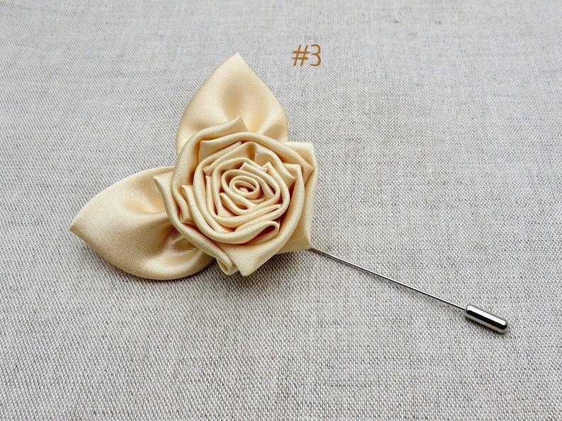 Champagne Lapel Pin Champagne Flower Wedding Pin Champagne - Etsy
