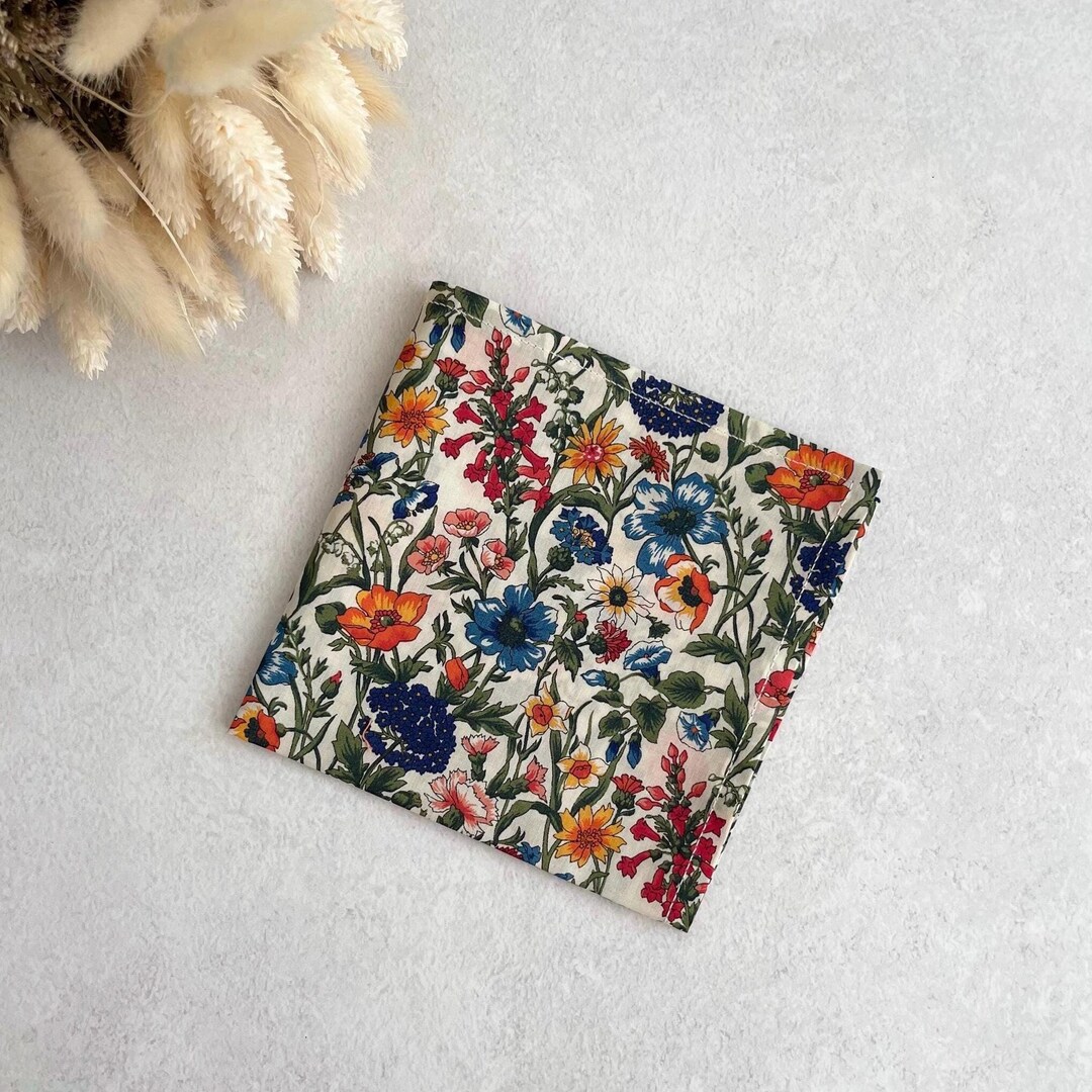 Wildflower Blue Pocket Square Poppy Floral Summer Wedding Pocket Square ...