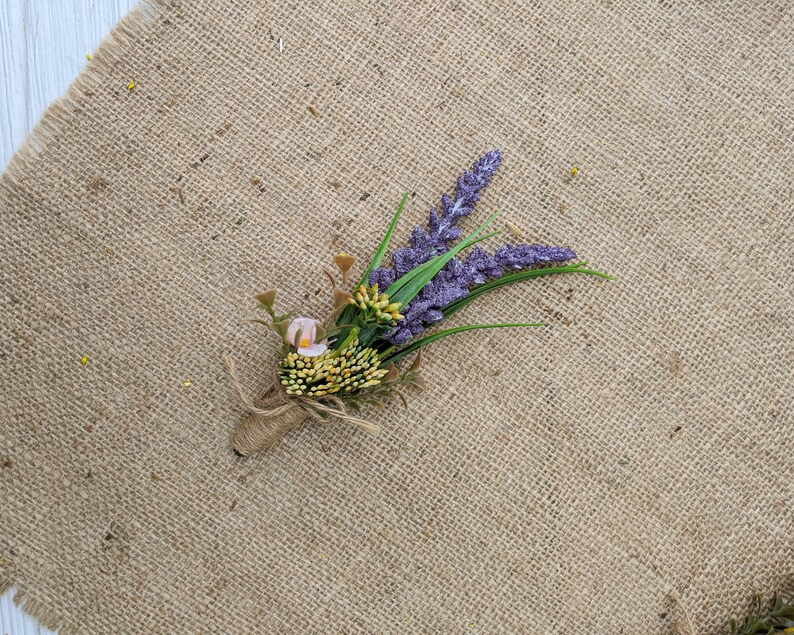 Lavender Buttonhole Purple Lavender Boutonnières Lavender | Etsy