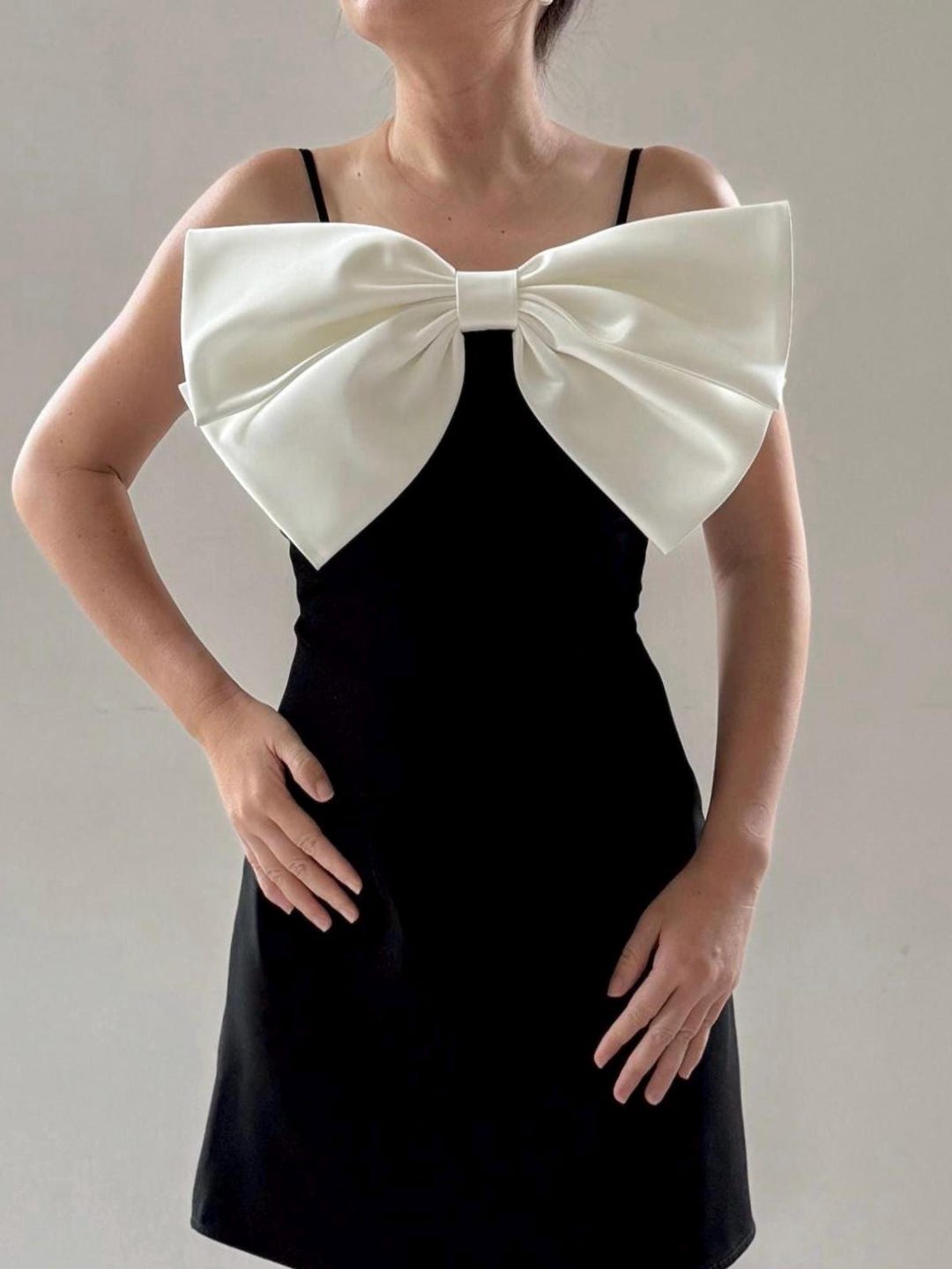 Statement Bow for Dress Oversized Duchess Satin Removable Bow for Dress ...