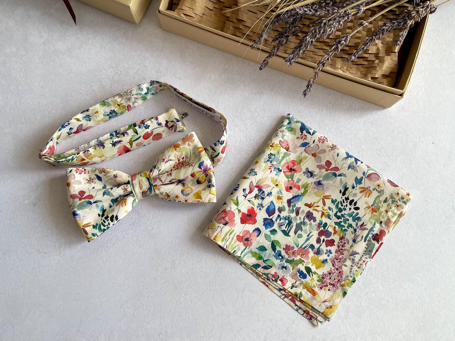 Men Floral Bow Tie, Pageboy Bowtie, Ring Bearer Bow Tie, Groom and ...