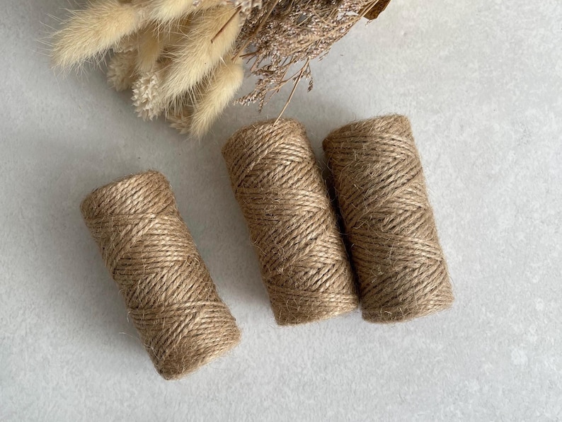 Rustic Jute Twine String 2mm Thick Wedding Natural Gift Wrap Garden ...