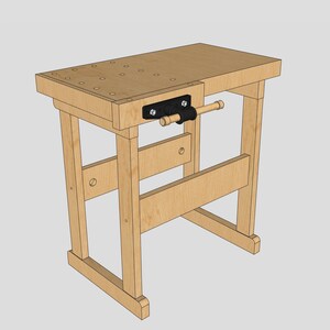 Small Woodworking Bench Plans - DIY Compact Workbench for Small Spaces ...