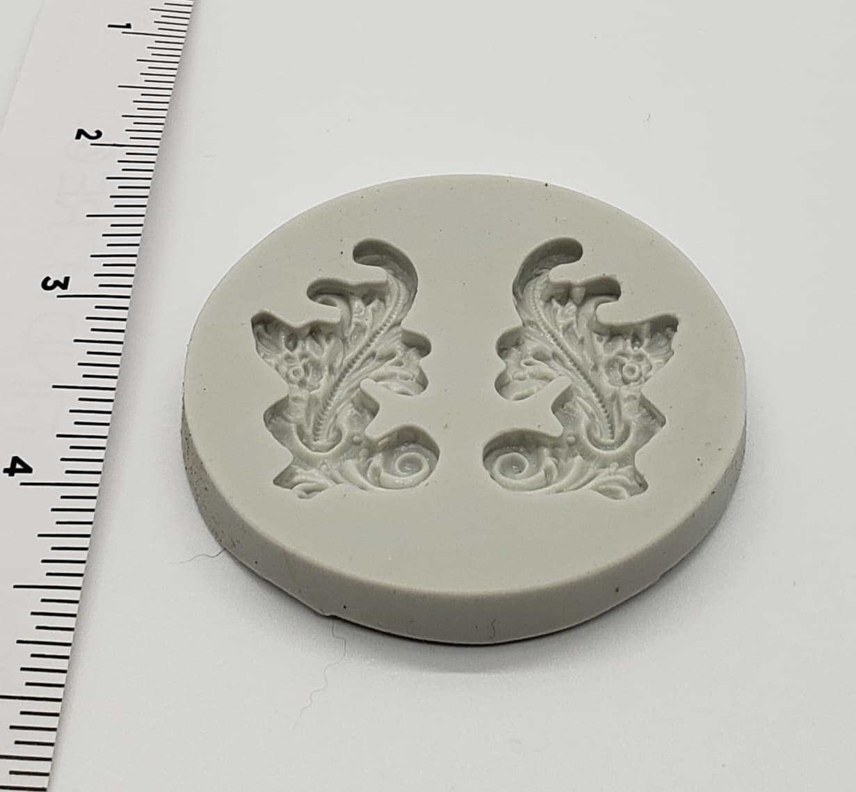 Dos moldes de rama floral a juego izquierdo y derecho para arcilla/dos ...