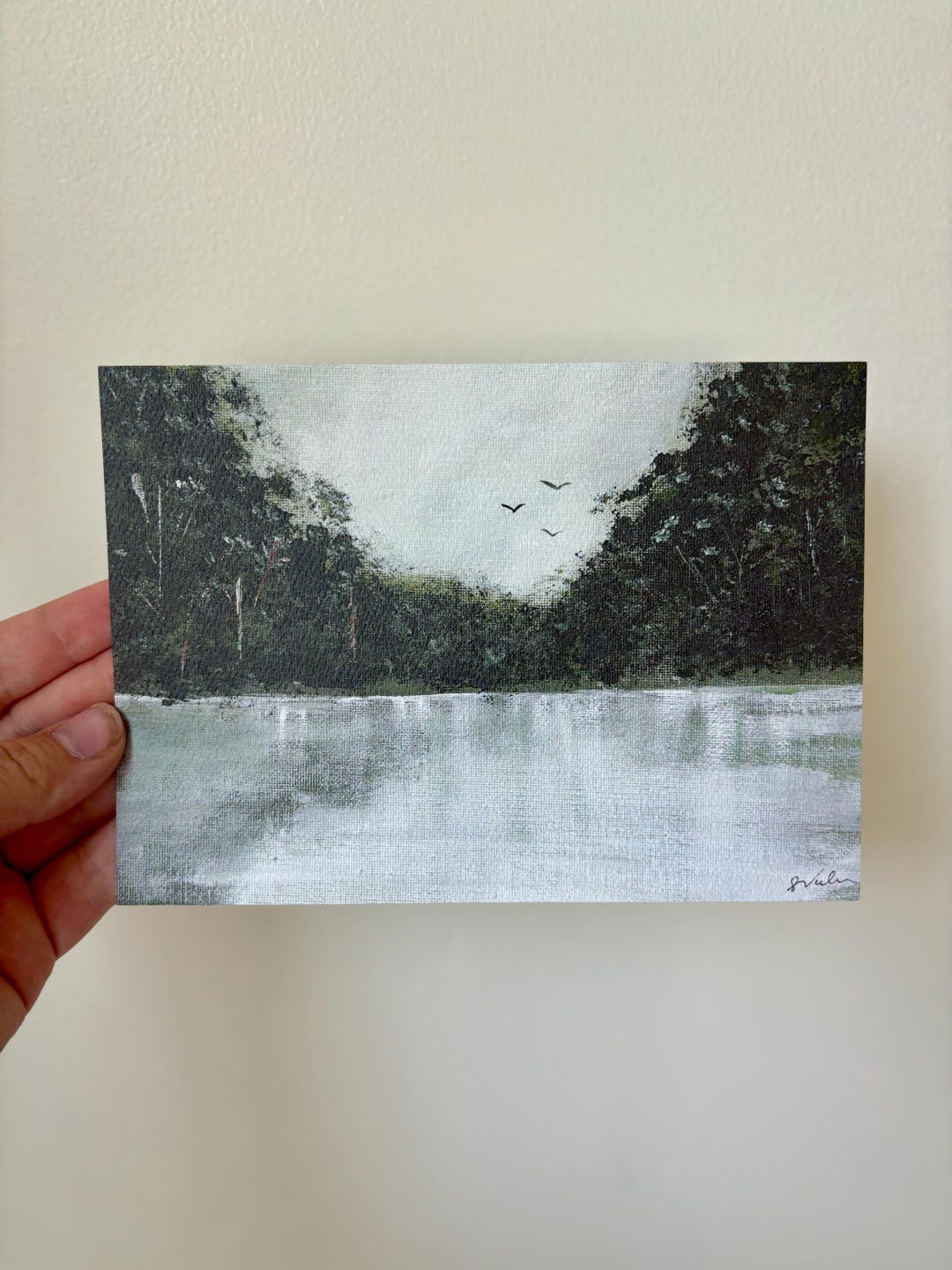Reflection Art Print - Tree and Lake Landscape Wall Art - Fine Art ...