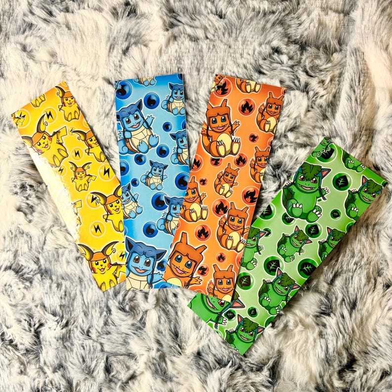 Pokemon Evolving Hats Bookmarks (pikachu, Bulbasaur, Charmander ...