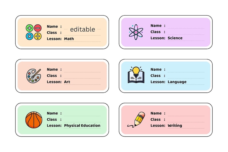 Editable Teacher Label Kit Printable Classroom Labels in Playful ...