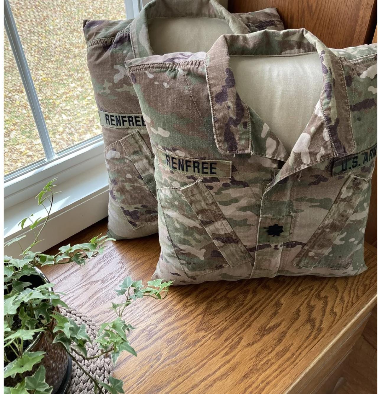 Custom Military Uniform Memory Pillow - Keepsake Navy Army Marines Air ...