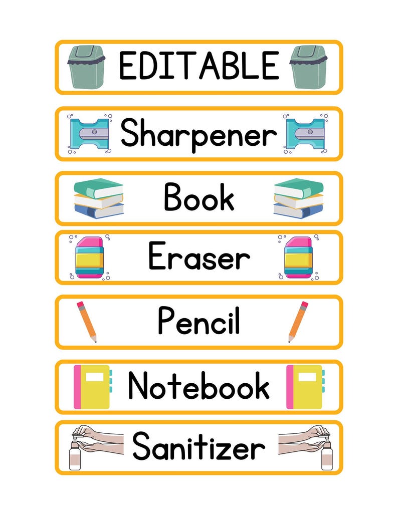 Editable Teacher Label Kit Printable Classroom Labels in Playful ...