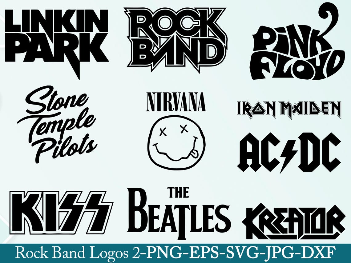 Rock Band Logo Svg Bundle, Band Logo Svg, Rock Band Svg, Heavy Metal ...