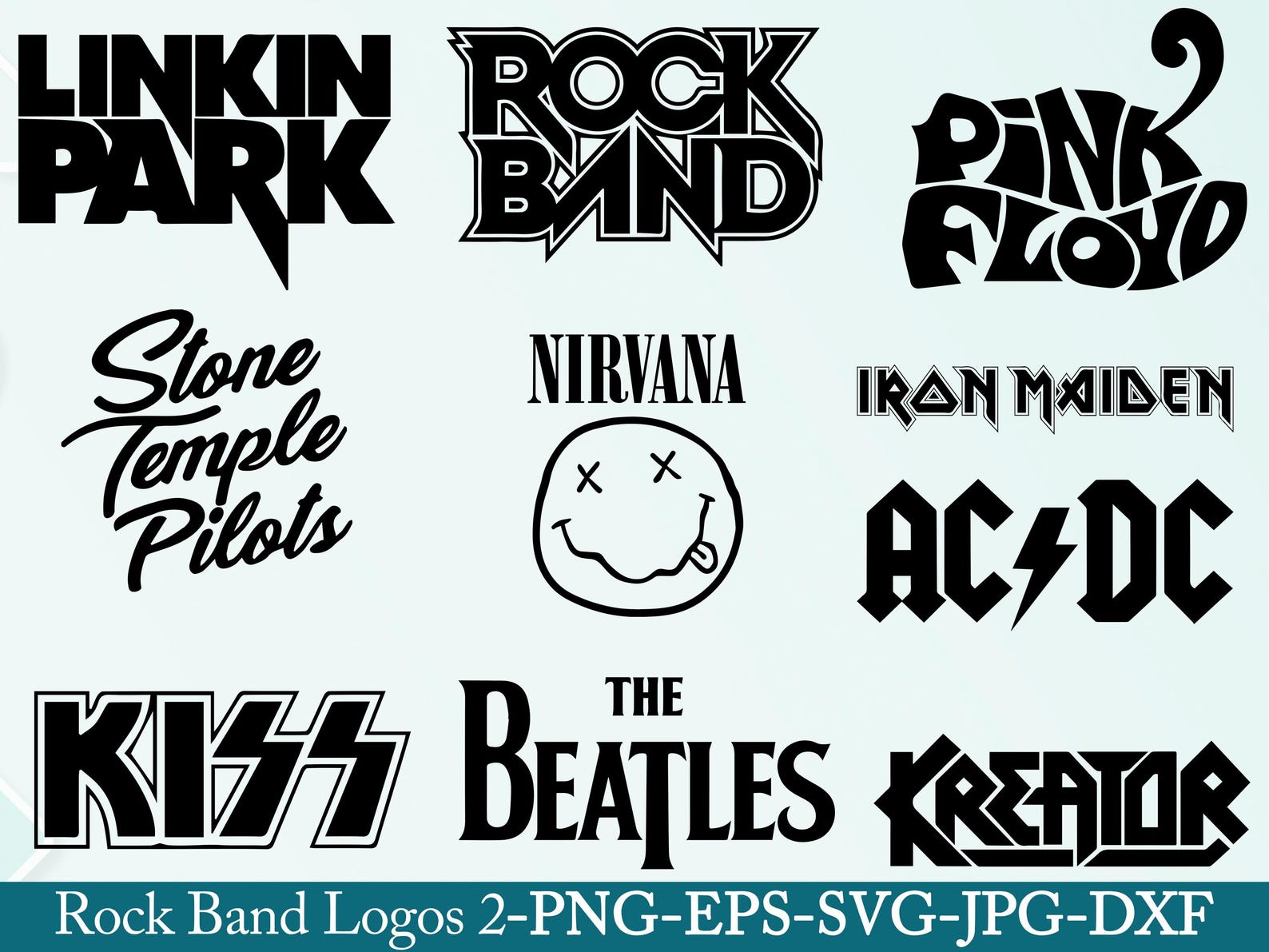 Rock Band Logo Svg Bundle, Band Logo Svg, Rock Band Svg, Heavy Metal ...
