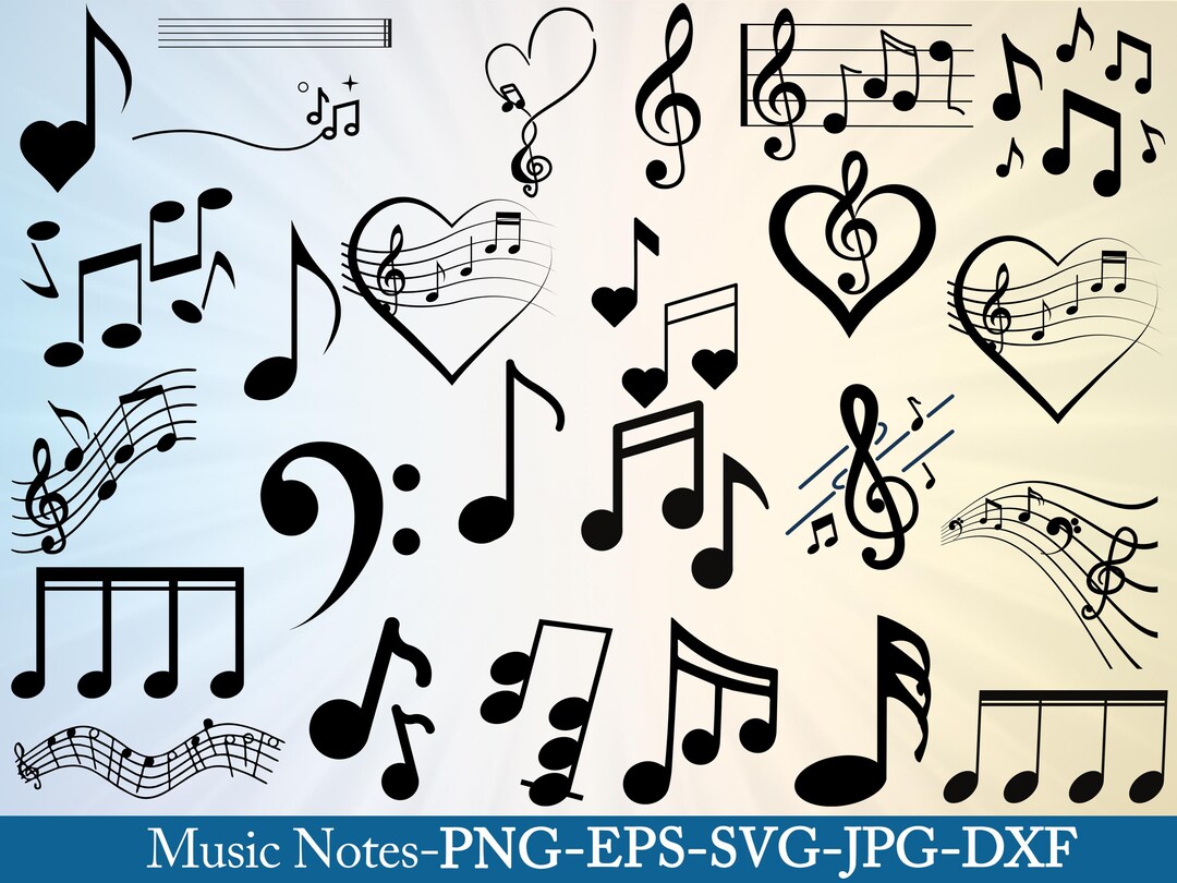 Music Notes Svg, Music Notes Svg Files, Musical Notes SVG, Musical ...