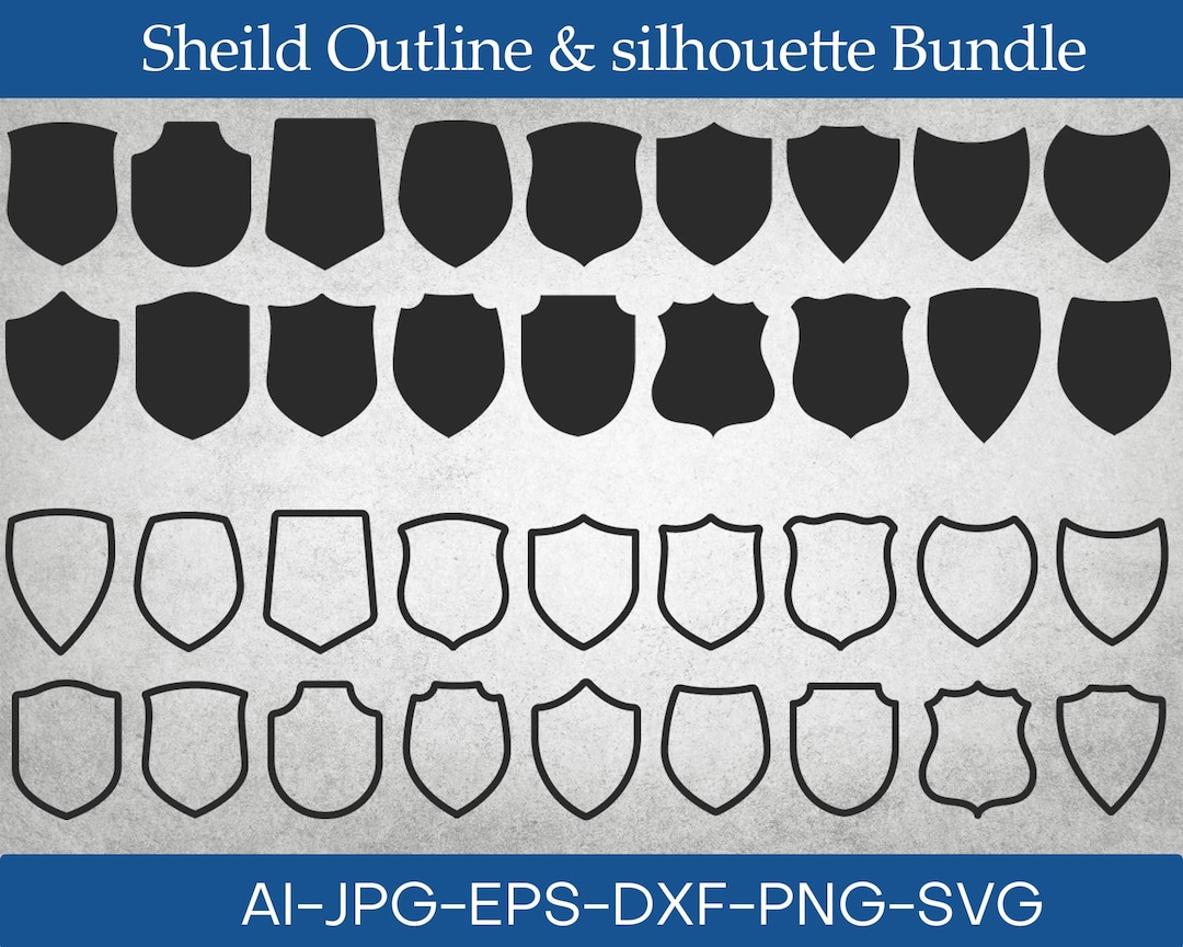 Shield SVG Files, Shield Silhouette Cut Files, Shield Vector Files ...