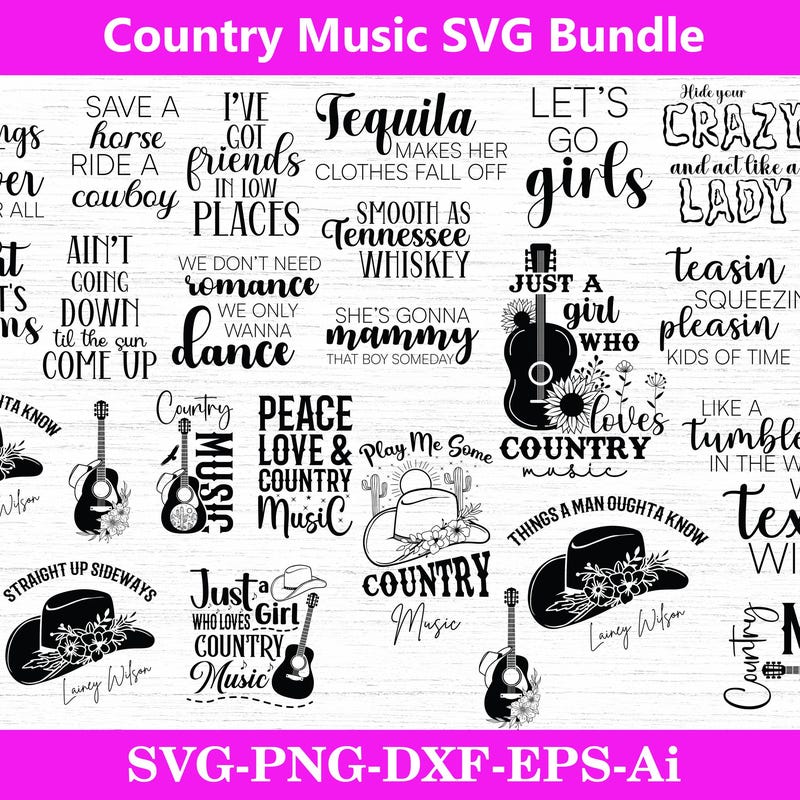 Country Music Svg - Etsy