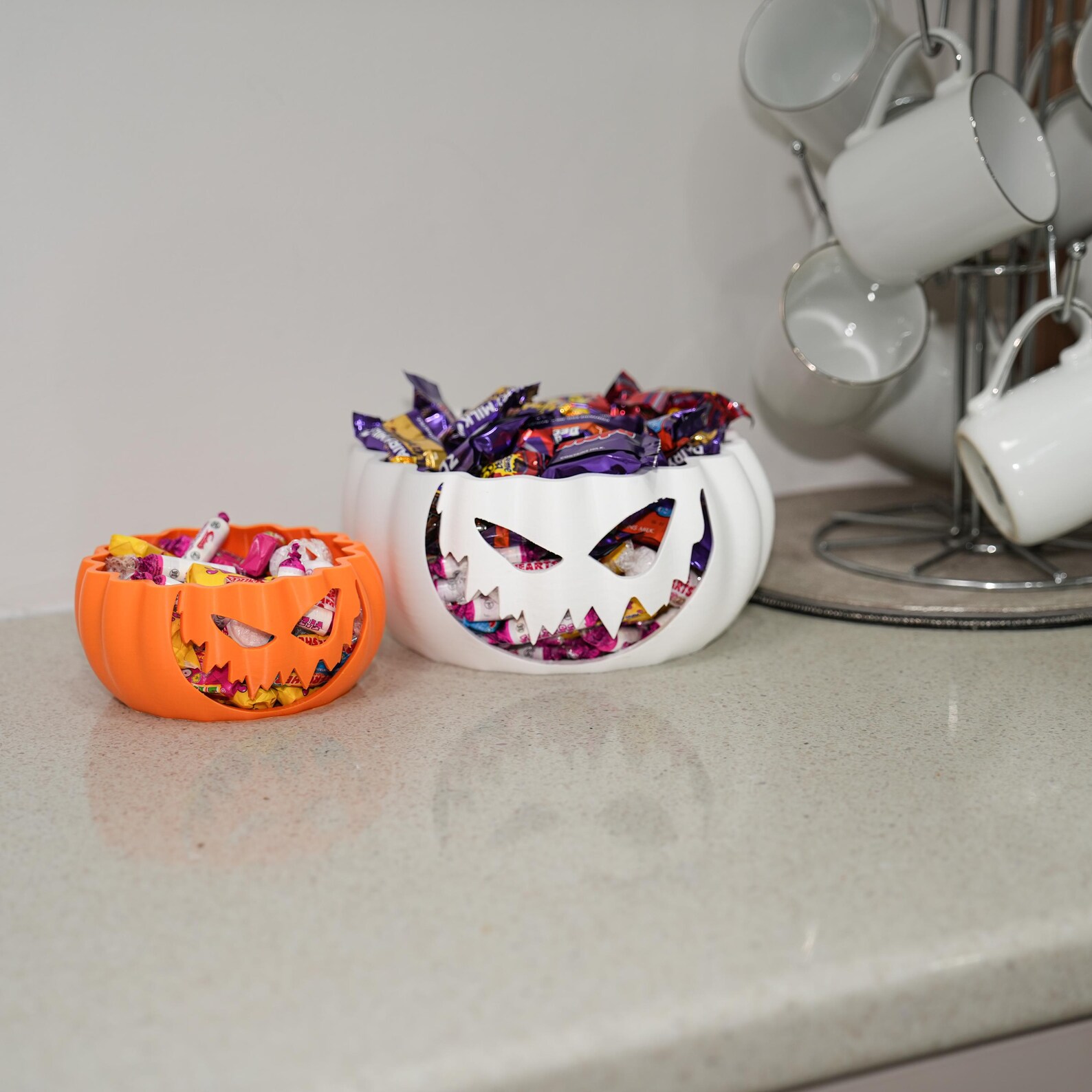 Halloween Pumpkin Candy Bowls – Jack-o’-lantern Treat Containers in ...