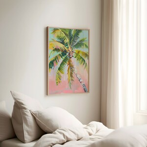 Boho Palm Tree Landscape Print | Summer Vibes Wall Art | Sunset Decor ...