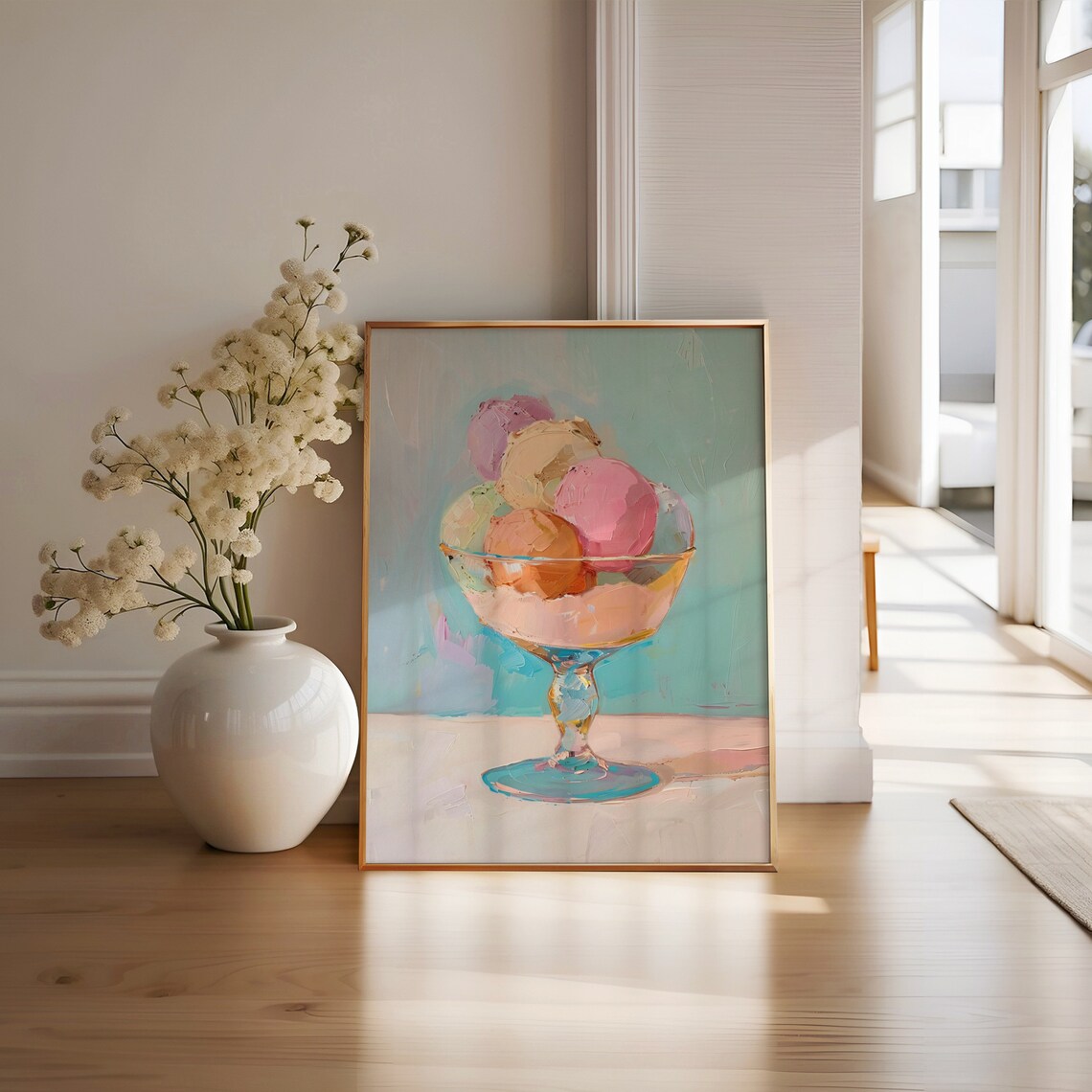 Ice Cream Sundae Painting: Retro Kitchen Decor (digital Download) - Etsy