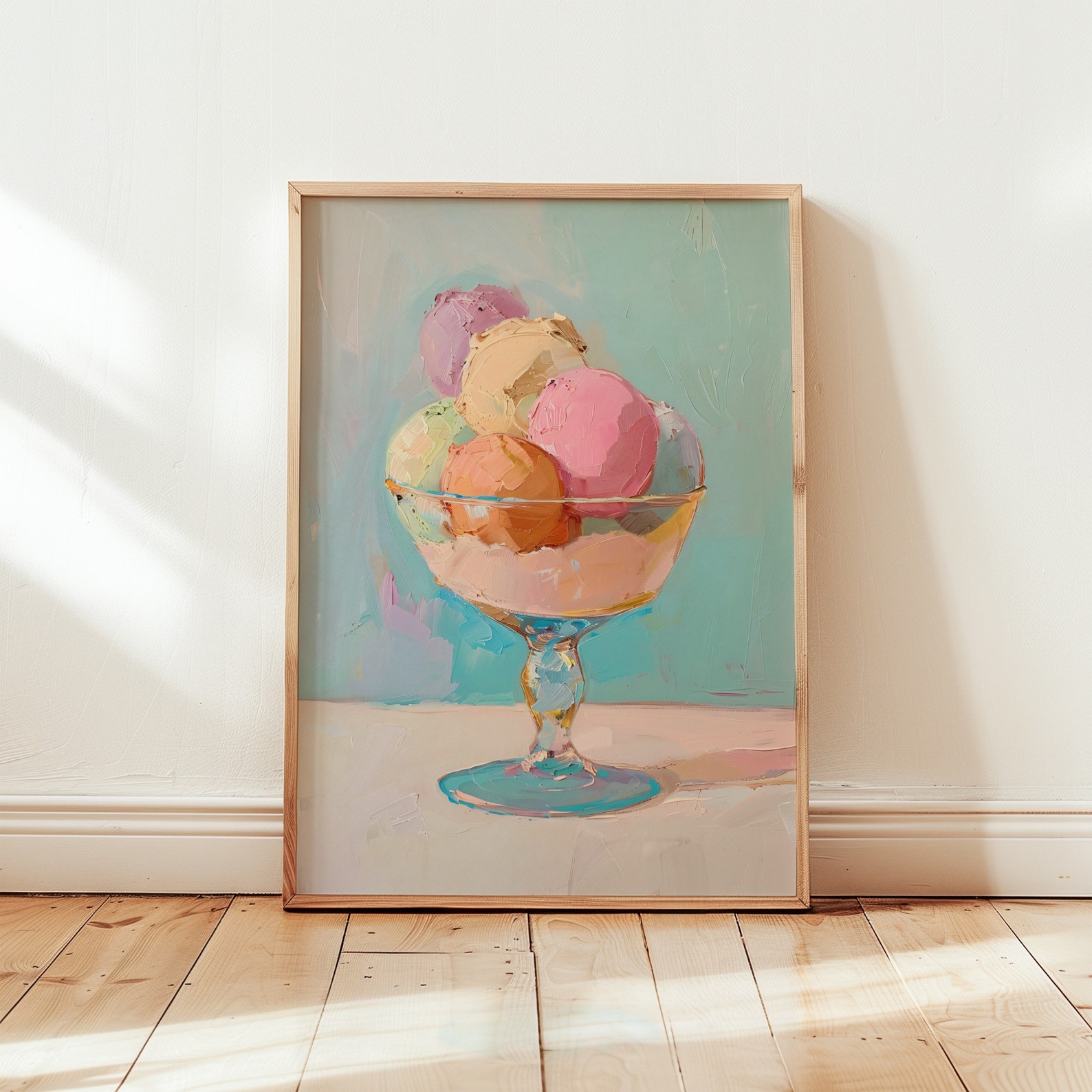 Ice Cream Sundae Painting: Retro Kitchen Decor (digital Download) - Etsy