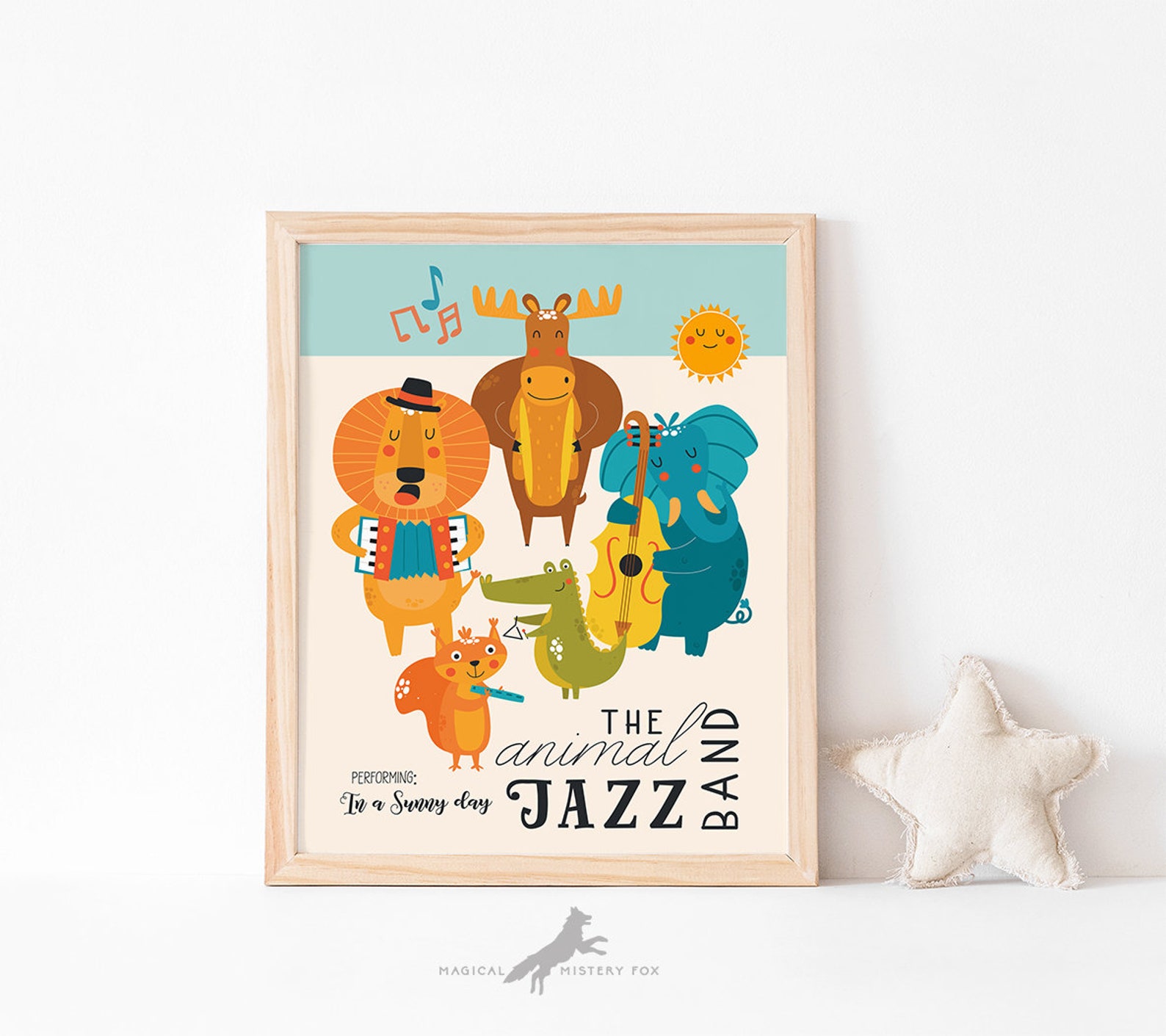 Animal Jazz Band Poster Funny Animals Musicians PRINTABLE - Etsy