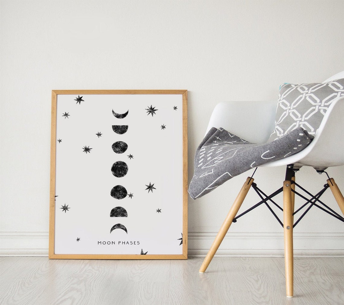 Moon Printable Art Astronomy Digital Download Print | Etsy