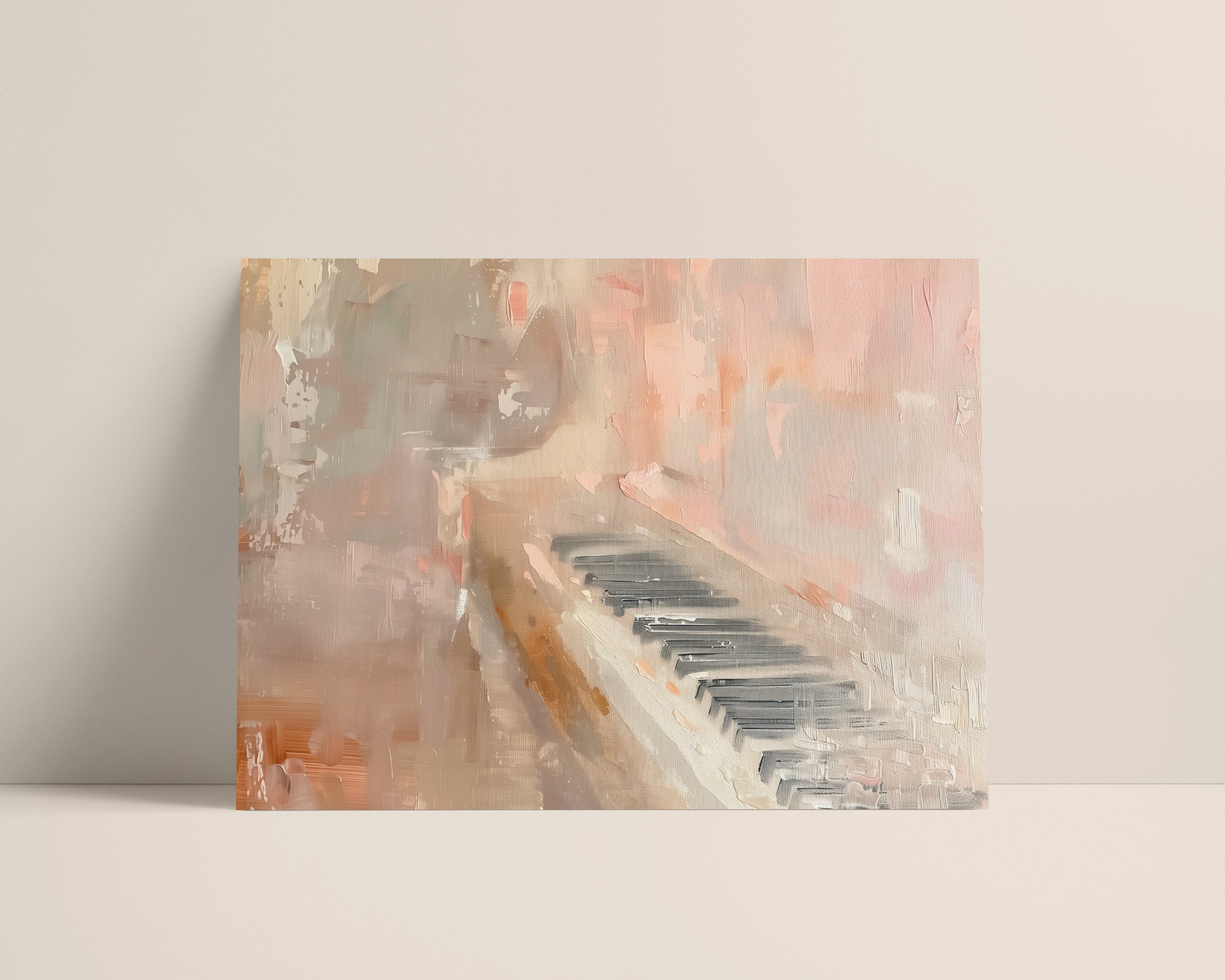 Piano Painting Wall Art: Blush Pink Music Room Decor (printable) - Etsy