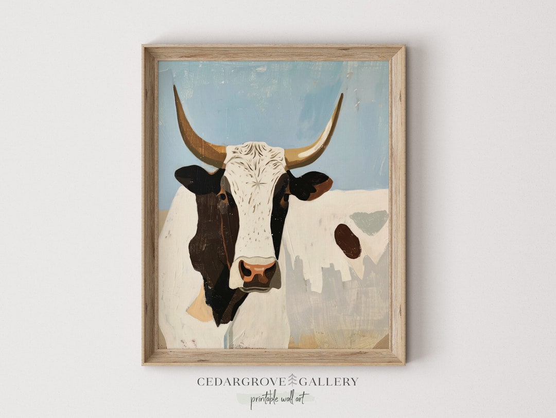 Spotted Cow Print | Cow Wall Art | Western Farmhouse Decor| Milk Cow ...
