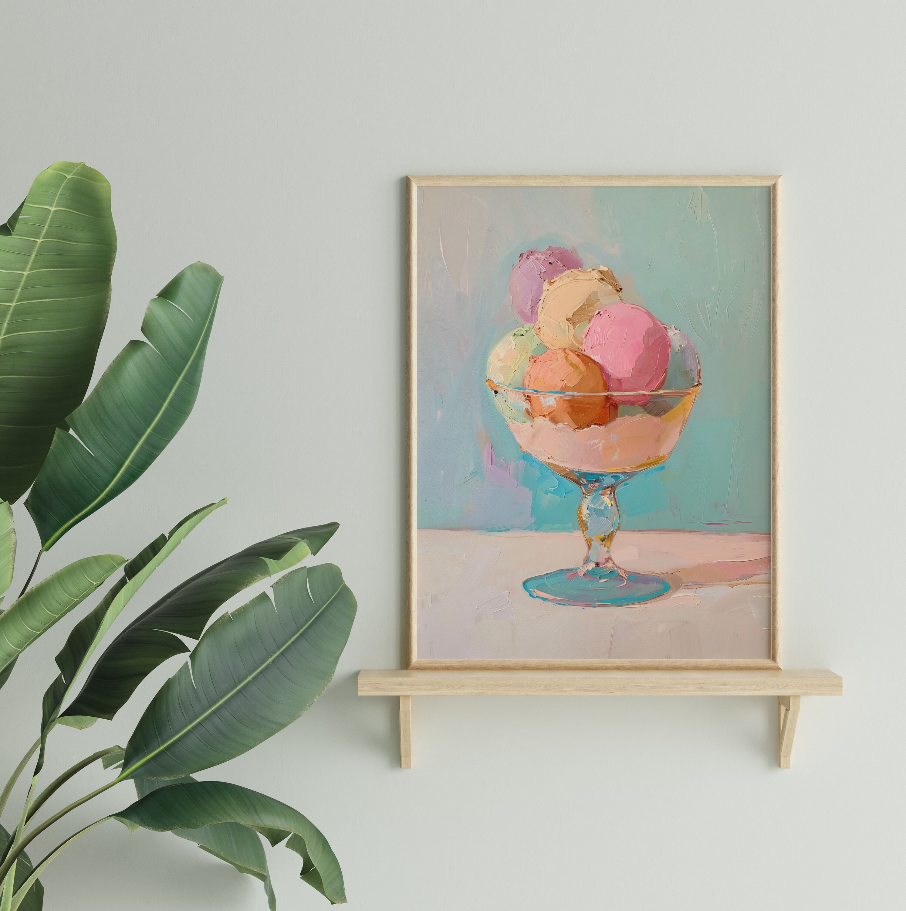 Ice Cream Sundae Painting: Retro Kitchen Decor (digital Download) - Etsy