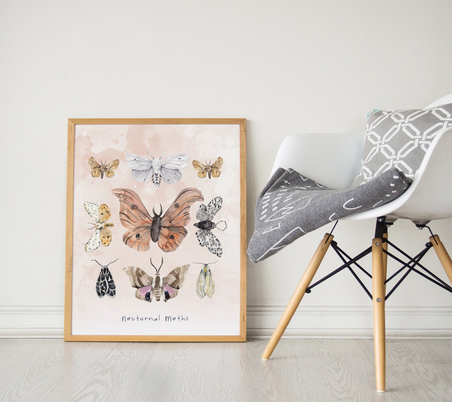 Moths Print Digital Download Illustration Watercolor - Etsy