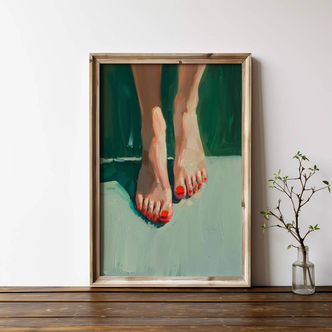Pop Art Print | Feet Woman Painting | Mid Century Modern Wall Art ...