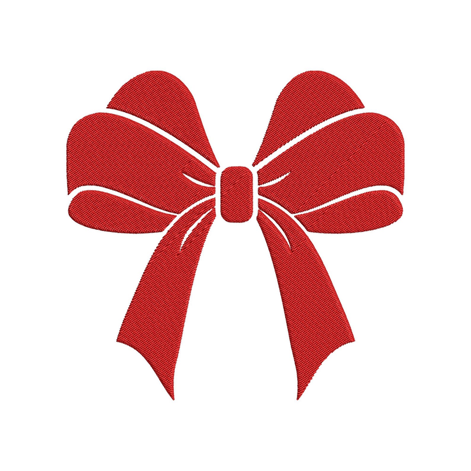 Simple Bow Embroidery Design, Classic Ribbon Bow Machine Embroidery ...