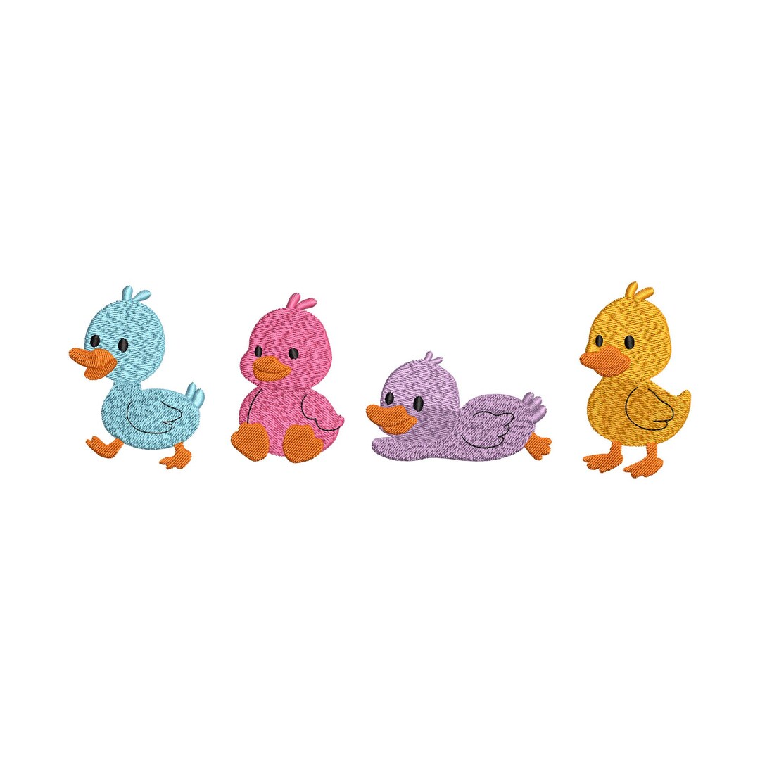 Baby Ducks Embroidery Design | Cute Animal Machine Embroidery File ...