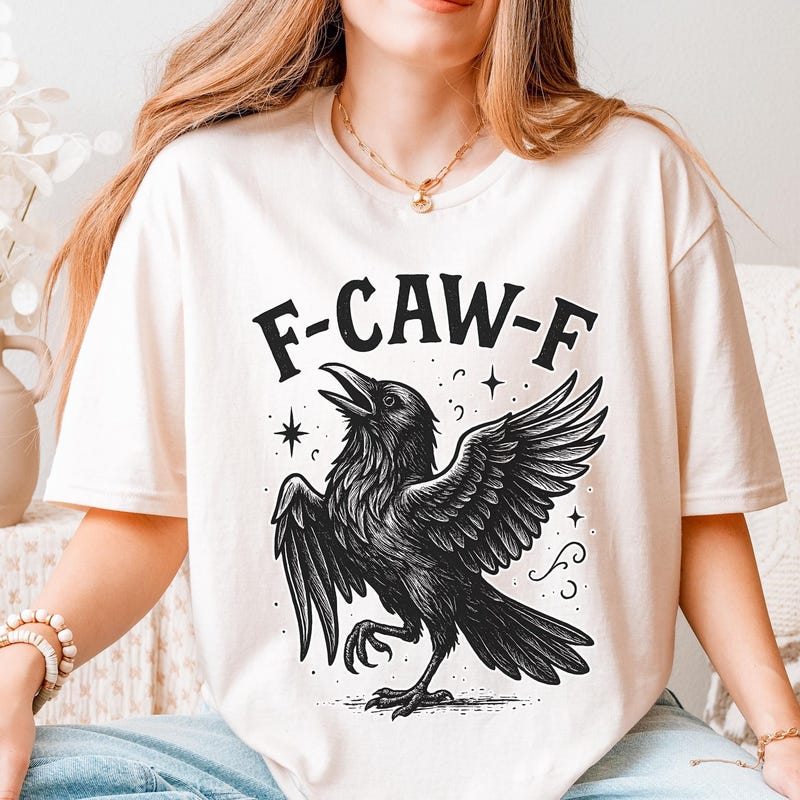 F Caw F Shirt Men - Etsy UK