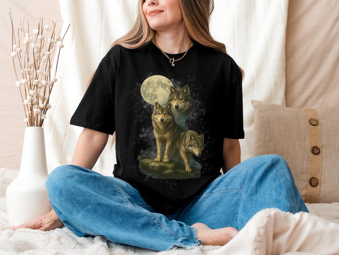 Vintage Wolf Shirt – Wolf Graphic Shirt – Wolf Lovers Shirt – Wolf ...