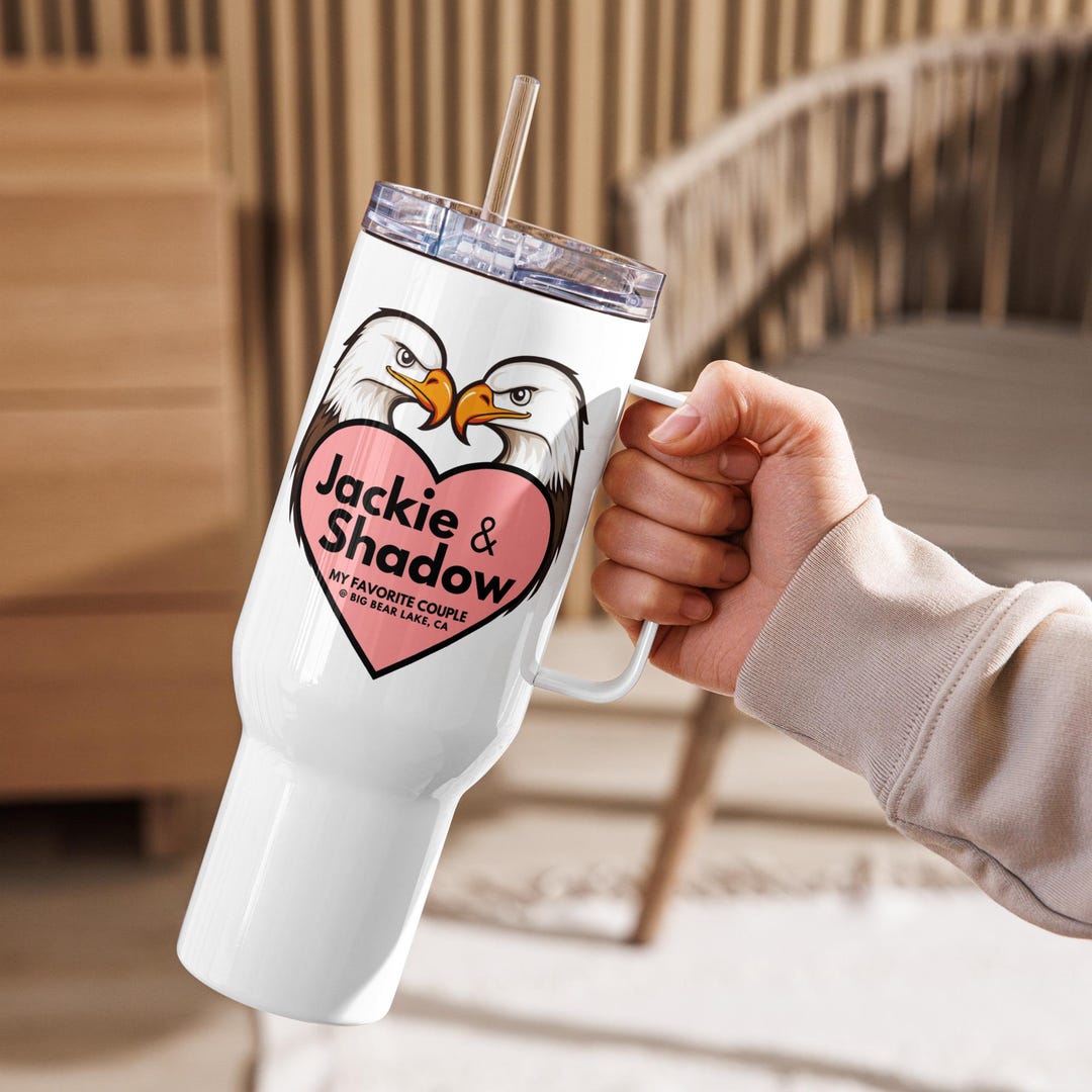 Jackie & Shadow Eagle Cam Travel Mug: Big Bear Lake Stainless Steel ...