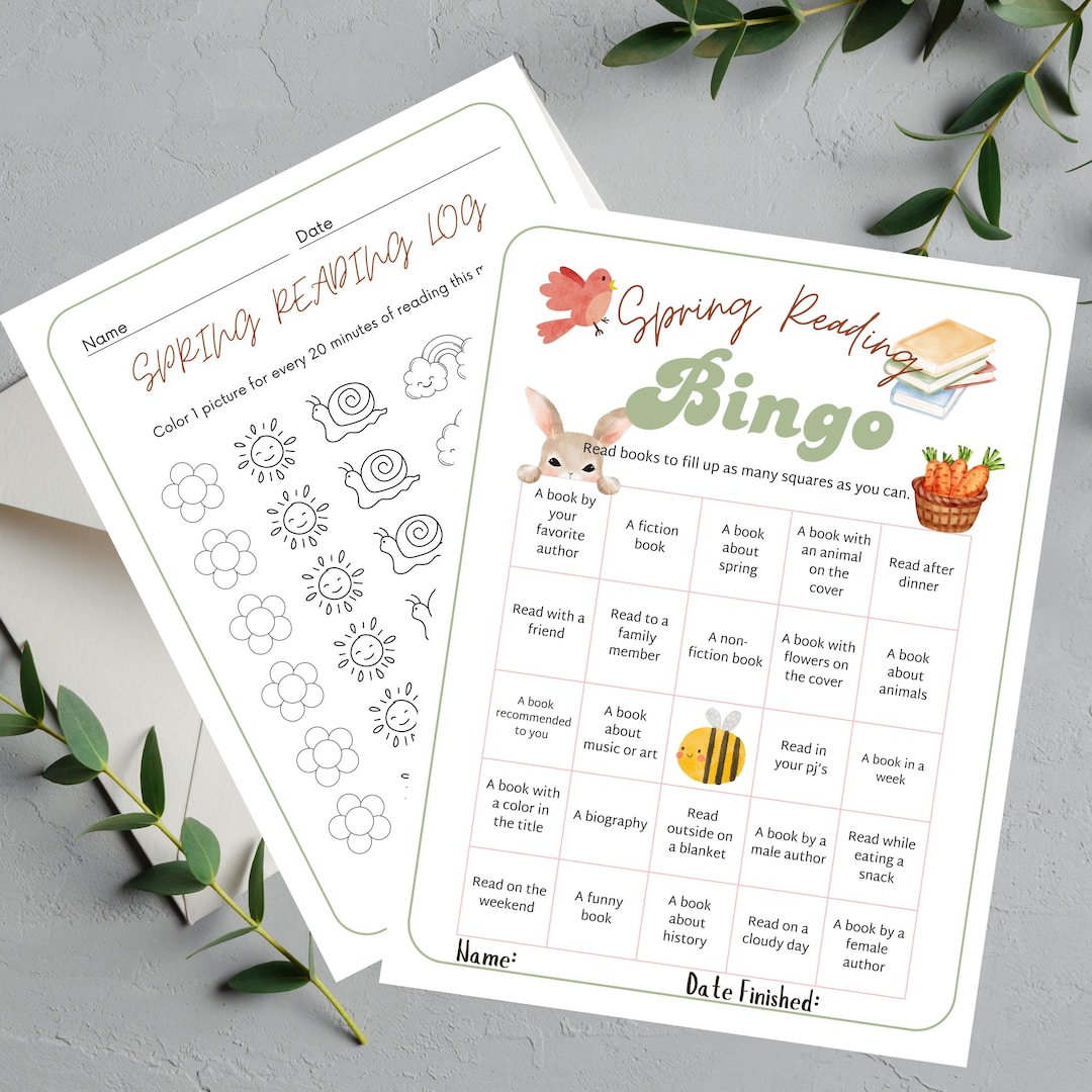 Spring Reading Log & Bingo Bundle: Homeschool Activity (digital ...