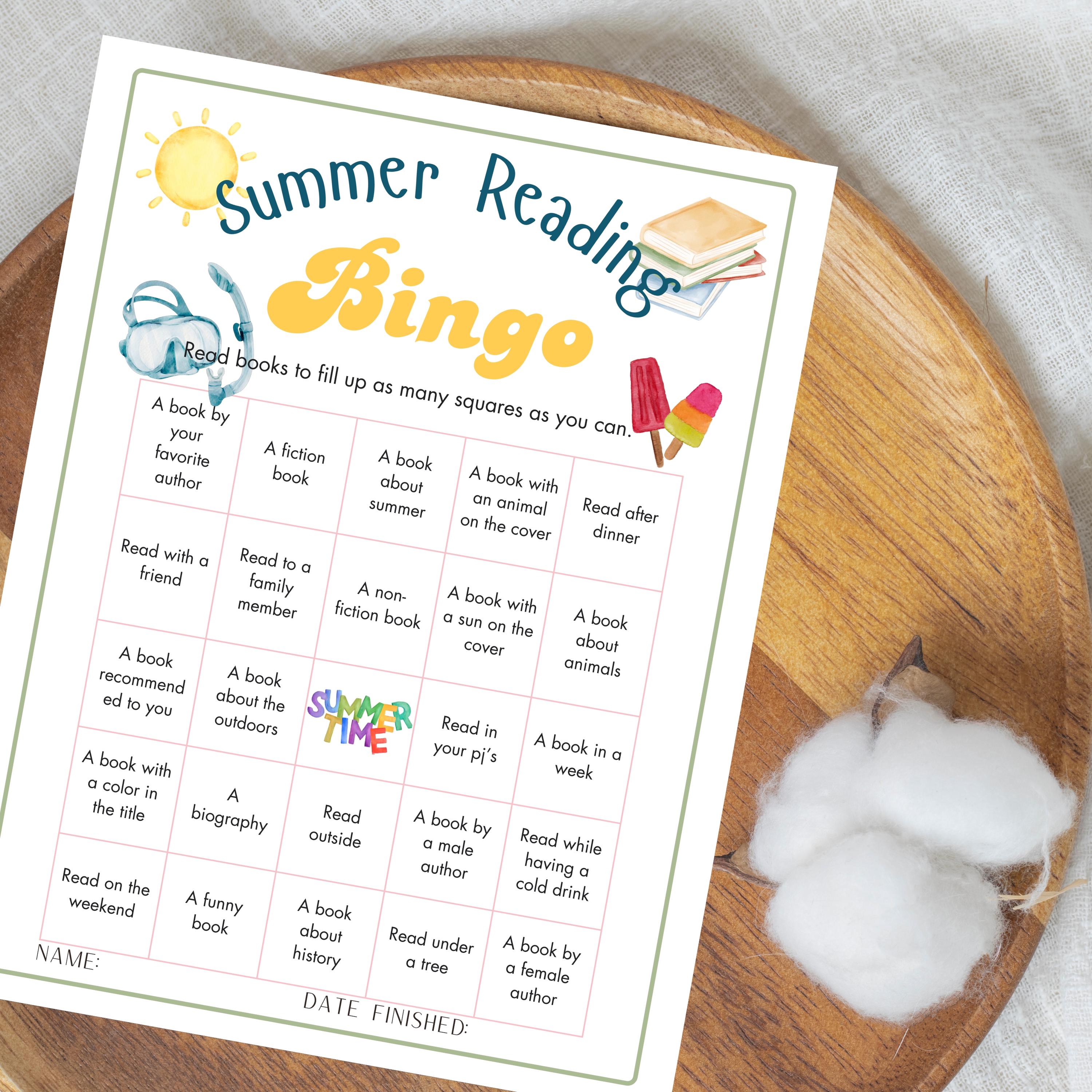 Summer Reading Log and Bingo Sheet Bundle, Homeschool Reading Activity ...