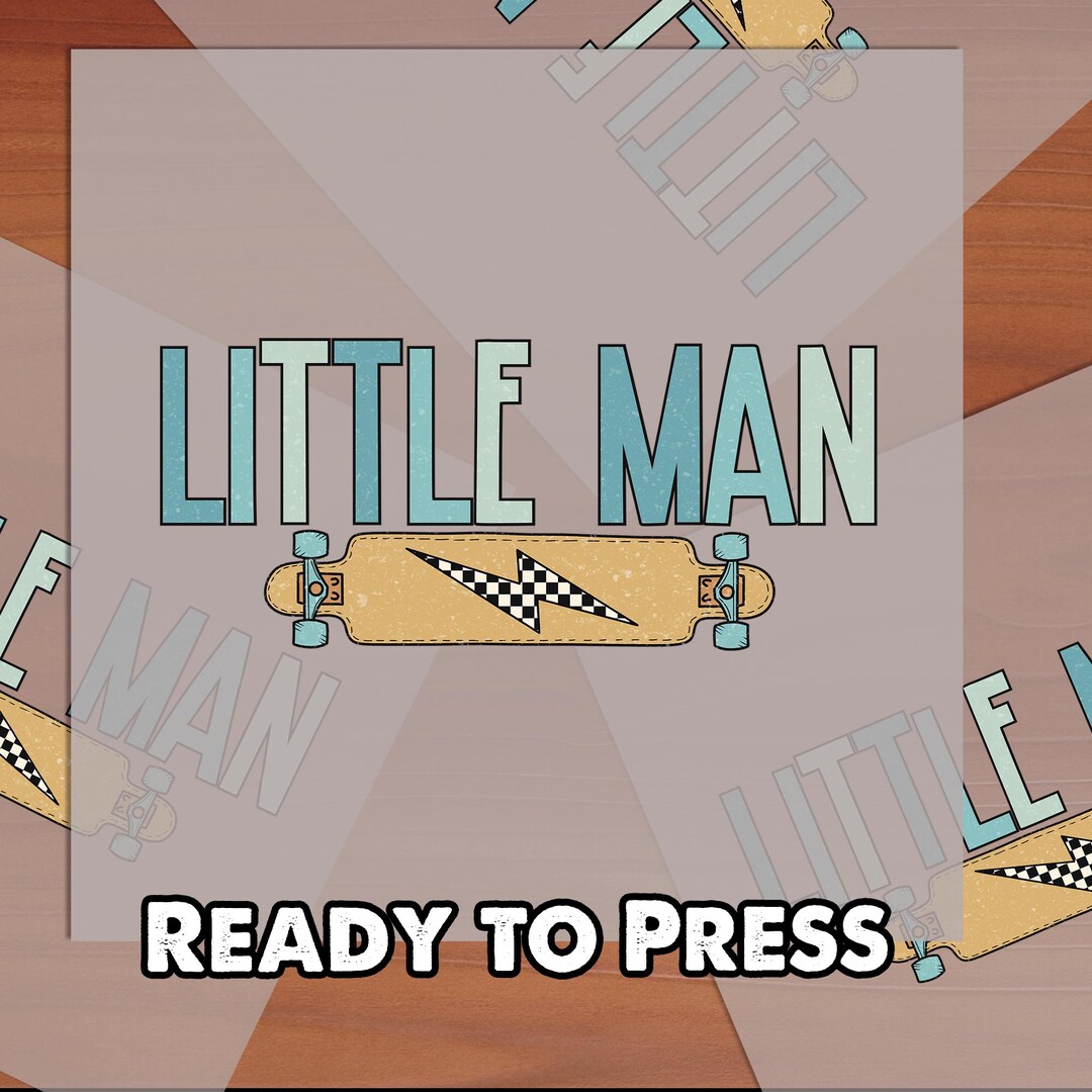 Little Man DTF Transfer, Custom Ready to Press Heat Transfer, Perfect ...
