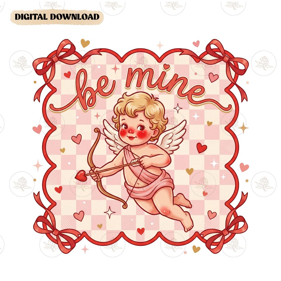 Be Mine Png, Cupid Png Valentine Png, Kids Valentine, Preppy Valentine ...