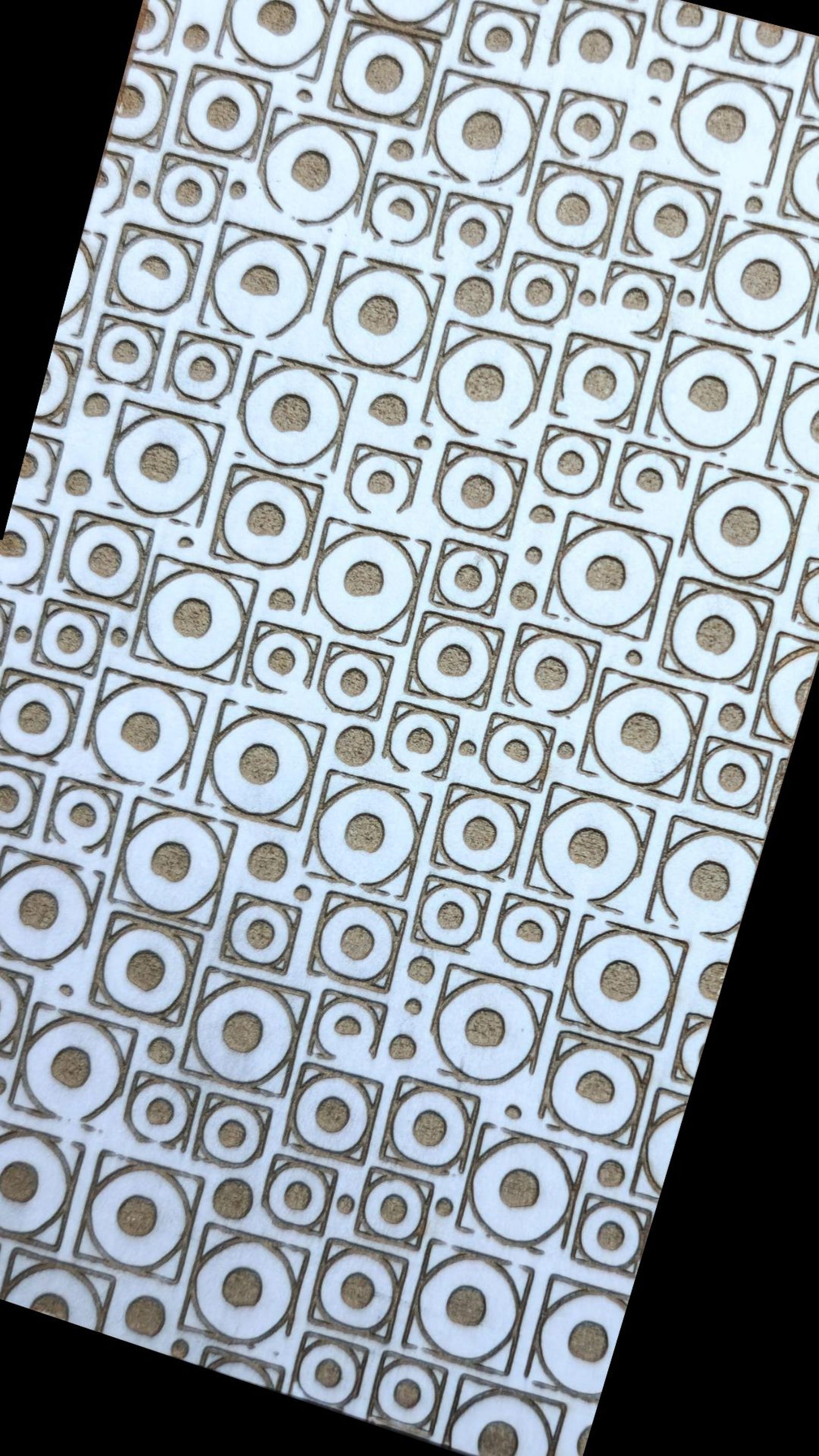 FS244 3x5 Squared Holes Pattern Laser Engraved Texture Paper for ...