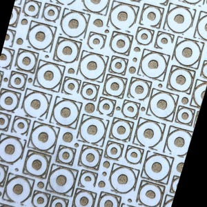 FS244 3x5 Squared Holes Pattern Laser Engraved Texture Paper for ...