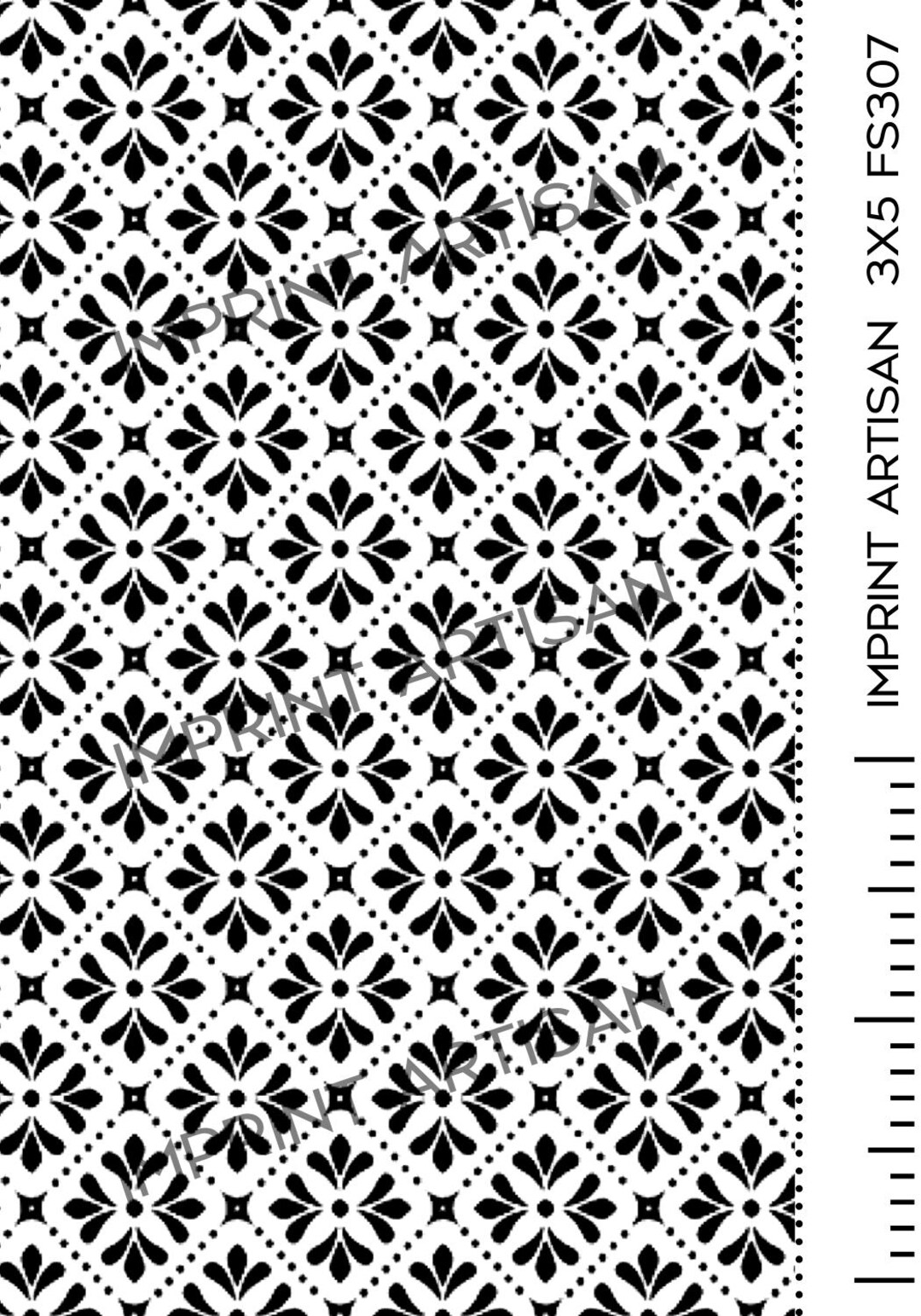 FS307 3x5 Victorian Pattern Laser Engraved Texture Paper for Rolling ...