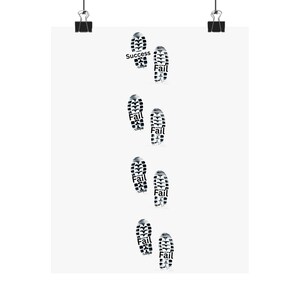 Steps to Success Motivational Footprint Canvas Minimalist Wall Art - Etsy
