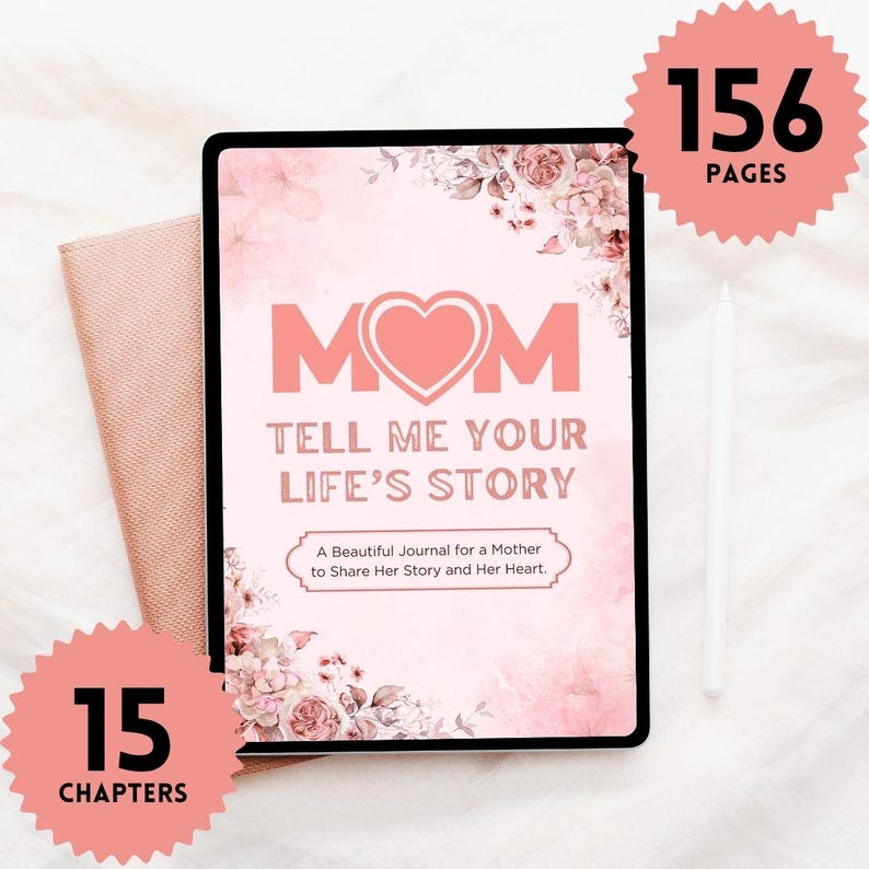 Mom, Tell Me Your Life's Story Printable Journal, A Mother’s Legacy ...