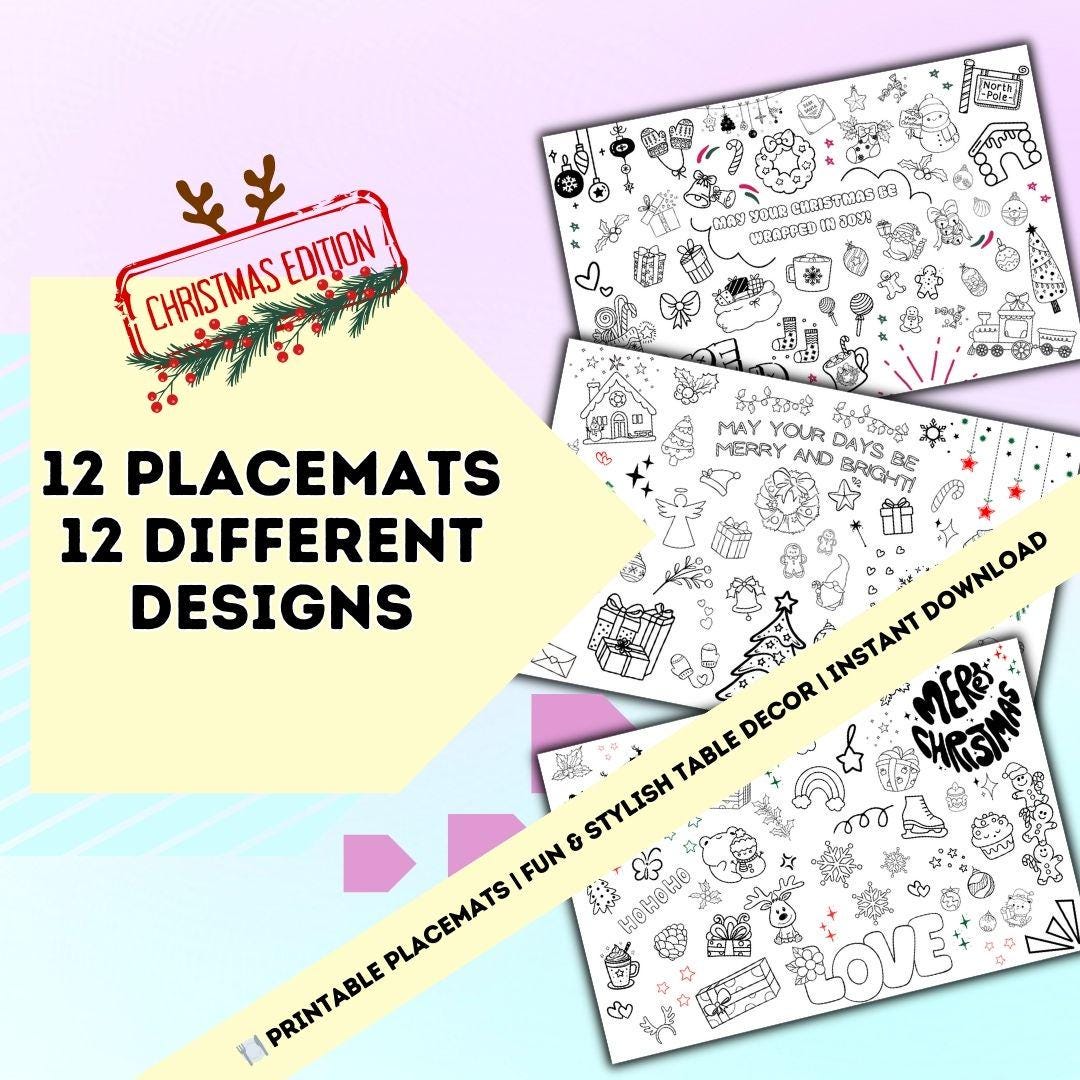Printable Placemats | Fun & Stylish Table Decor | Instant Download ...